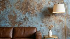 Rustic Patina Copper Tone PVC Decorative Film: 3D Textured Surface Foil