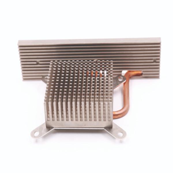 Professionele Aangepaste Grote Aluminiumuitdrijving Heatsink met Hittepijp 3