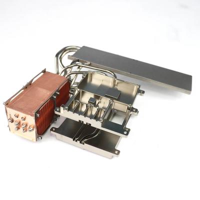 Cina Dissipatore di calore anodizzato su ordinazione dell'aletta impilato chiusura lampo della saldatura di Heatpipe per il radiatore delle attrezzature di comunicazione in vendita
