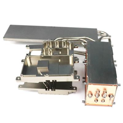 Cina Dissipatore di calore anodizzato su ordinazione dell'aletta impilato chiusura lampo della saldatura di Heatpipe per il radiatore delle attrezzature di comunicazione in vendita
