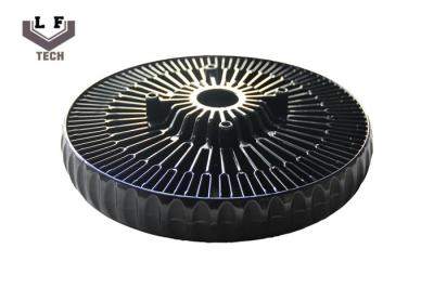 China Van de het Aluminiummatrijs van de zonbloem de Afgietsels LEIDENE Heatsink met Harde Zwarte anodiseert Te koop