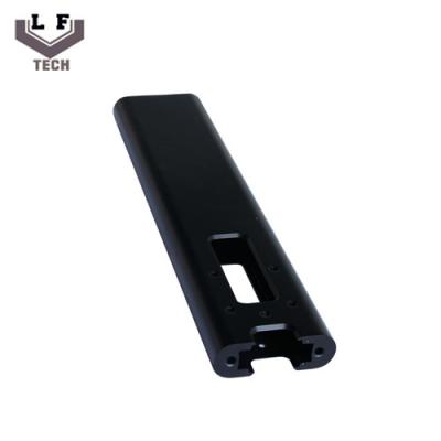 China Black Anodizing Extruded Aluminum 6063-T5 machined pole for wall clock support for sale