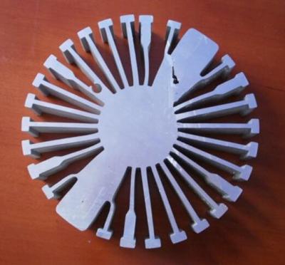 Cina Estrusioni di alluminio su misura del dissipatore di calore di dimensione con le alette progressive dell'alluminio della stampa con matrice di acciaio in vendita