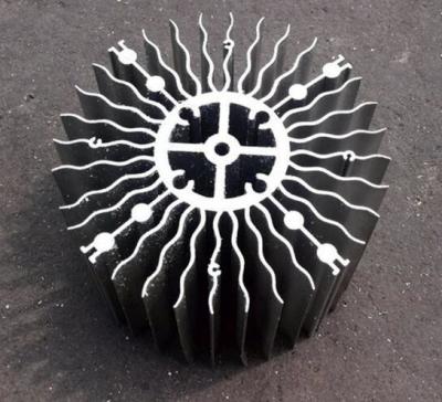 Cina Estrusioni di alluminio su misura del dissipatore di calore di dimensione con le alette progressive dell'alluminio della stampa con matrice di acciaio in vendita