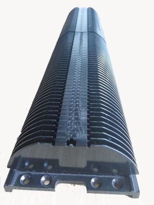 Cina L'abitudine ha espulso dissipatore di calore di alluminio con colore della polvere nera ha anodizzato 6063/6061 in vendita