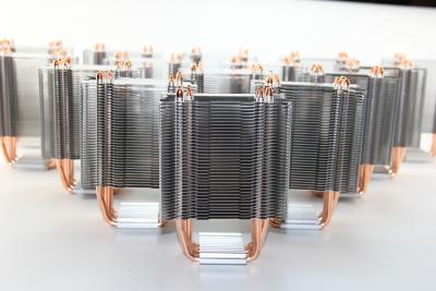 China Customized 450G Copper Pipe Heat Sink Epoxy Gluing Bonding OEM / ODM for sale