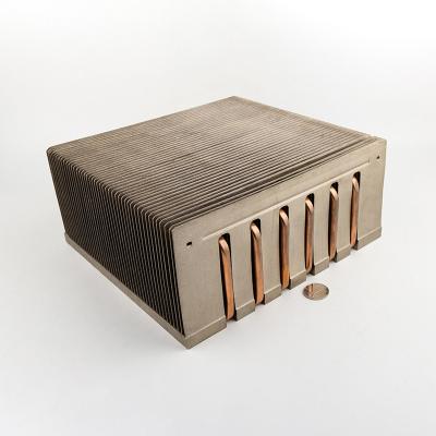 中国 CNC機械用水冷却プレート 熱シンク 120 度 CPUのためのフローズドフィン 販売のため