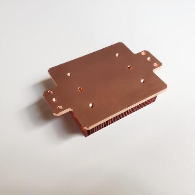 China Disipador de calor consolidado electrochapado de la aleta de la placa fría, pequeño disipador de calor ligero llevado de cobre de la CPU en venta