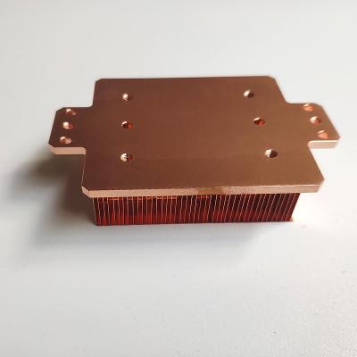 China Disipador de calor consolidado electrochapado de la aleta de la placa fría, pequeño disipador de calor ligero llevado de cobre de la CPU en venta