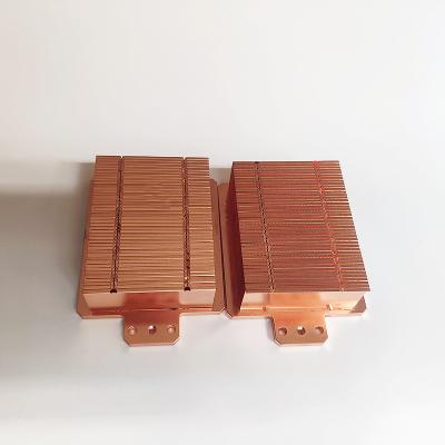 China Disipador de calor consolidado electrochapado de la aleta de la placa fría, pequeño disipador de calor ligero llevado de cobre de la CPU en venta