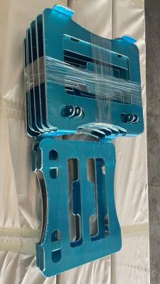China Blue Chasis Metal Stamping Aluminum Metal stamping Gray Bracket CNC Machining for sale