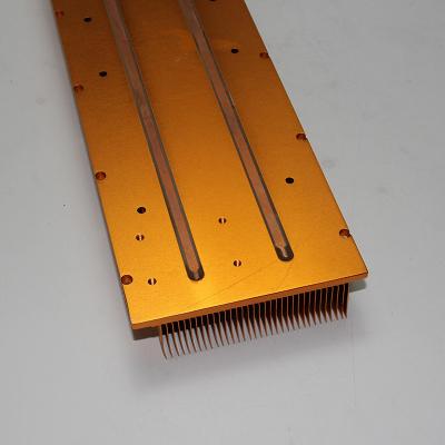 China Copper Heatsink With Buried Cu- Heat Tube Cooler Copper Radiater for sale