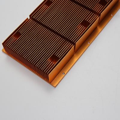 China Copper Heatsink With Buried Cu- Heat Tube Cooler Copper Radiater for sale