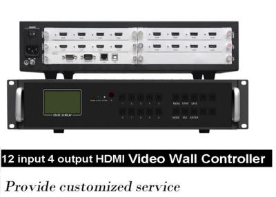 중국 4 아웃 RJ45의 다중 포맷 2x2 HDMI 비디오 월 제어기 LCD 12 판매용