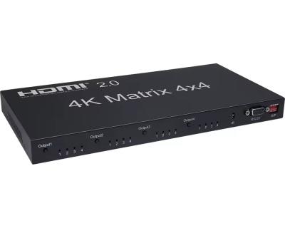 China EDID-Unterstützung 70 Meter IR HDBaseT 4X4 HDMI Matrix Switcher mit IR-Fernbedienung zu verkaufen