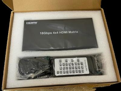 China EDID Supported 4x4 HDMI Matrix with 225MHz Video Bandwidth and RS-232 Control for sale