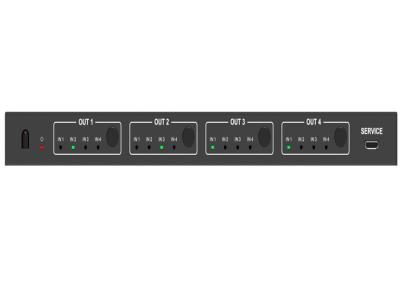 China Micro USB 18Gbps 4x4 Matrix HDMI Switcher IR Receiver for sale