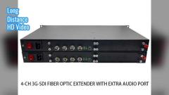 4-Ch 3G-SDI Fiber Extender Reliable Video