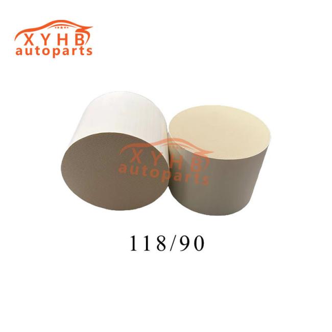 Ceramic Carrier Anisotropic High-Quality Three-Way Catalytic Filter Element Euro 1-5 Model: 118*90