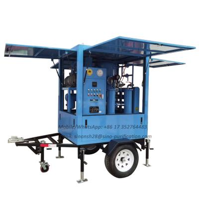 China Outdoor Canopy Type Transformer Oil Purifier With Trailer 6000 Liter Per Hour for sale