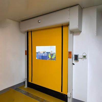 China Fast & Precise Movement High Speed Zipper Door With IP54 Control Box For Temperature-Controlled Room for sale