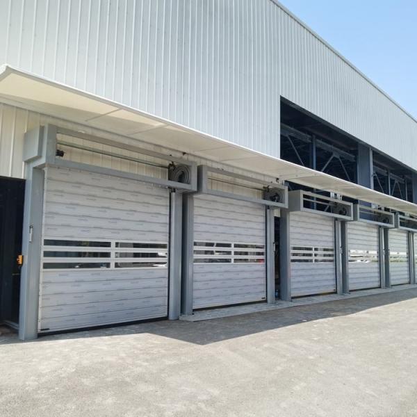 Quality Rigid Aluminum Spiral Fast Door , High Speed Industrial Roller Shutter Doors For Chemical Plants for sale