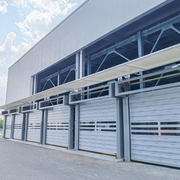 Quality Custom Insulated Roll Up Door , Exterior Aluminum Rapid Spiral Garage Door For Printing Factories for sale