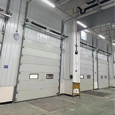 China 0.2-0.4m/s Compact Industrial Sectional Overhead Door For Chain Store Central Warehouses for sale