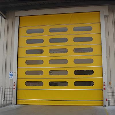 China 12m Width High Speed Stacking Door 1.2 m/s Opening Speed Class 8 Wind Resistance for Industrial for sale