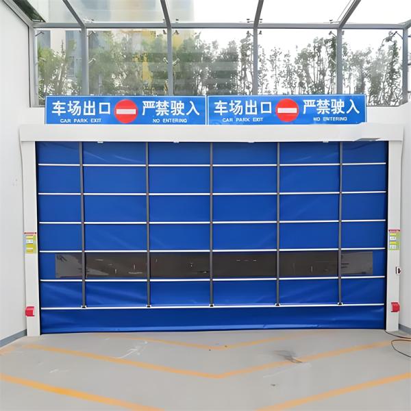 Quality Adjustable Operating Speed Heavy Duty Industrial PVC Stacking Door For Large Openings for sale