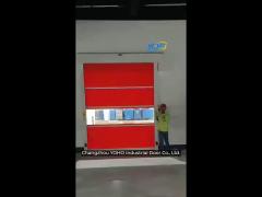 fast & precise movement high speed zipper door with ip54 control box for temperature-controlled room