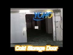space saving cold room insulated doors , electric sliding door for cold storage