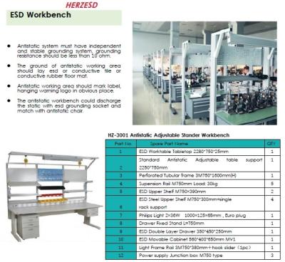 Cina Tavolo di lavoro ESD regolabile e personalizzato in vendita