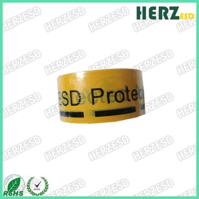 Cina Nastro di avvertimento adesivo antistatico ESD PVC / PE con colore giallo e vernice nera in vendita