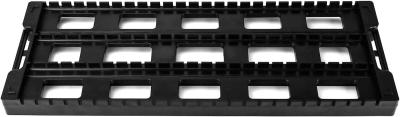 China Antistatisches ESD-Zirkulationsregal Regal Schwarzes Kunststoff-PCB-Regal, 25 Schlitze Speicherstand Kreisplattenhalter zu verkaufen