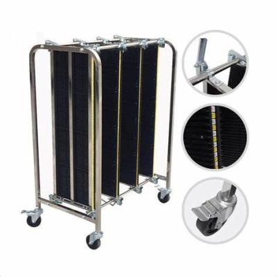 China 900*675*1300mm Smt Pcb Rack Trolley Adjustable Esd Pcb Storage Trolley Antistatic Esd Pcb Storage Trolley for sale