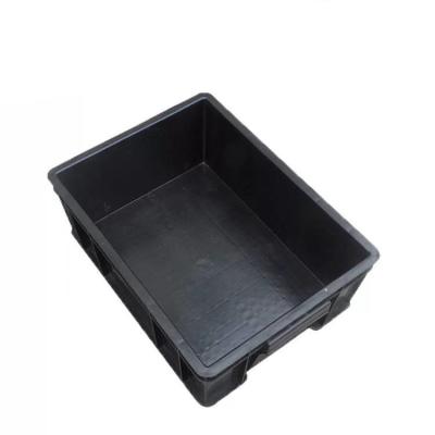 China Black ESD Circulation Box Antistatic Storage Crate Bin Box for sale