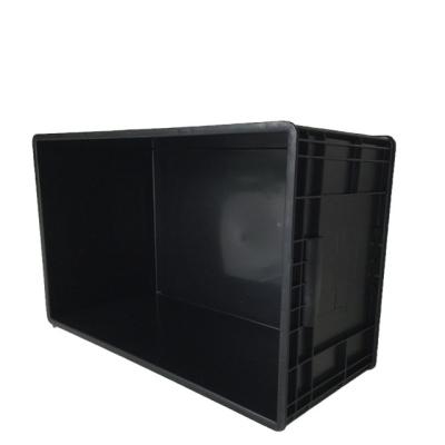 China Black ESD Circulation Box Antistatic Storage Crate Bin Box for sale