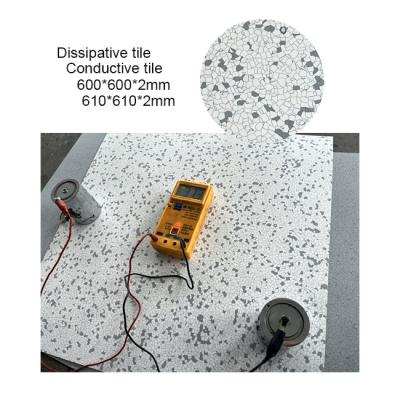 China Antistatic PVC Floor Tiles Conductive Vinyl Flooring ESD And Antistatic Solution for sale