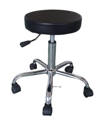 China Swivel High ESD PU Leather Antsiatic Round Stool With Footrest for sale