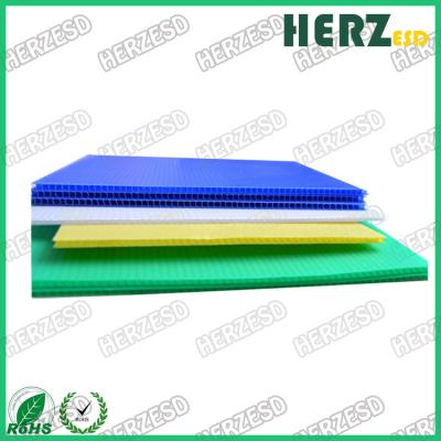China Conductive PP Sheet ESD Corrugated Plastic Sheet Lightweight Max Width 1.5M Thickness 2-8mm for sale