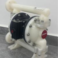 China 1 Inch PVDF Plastic Diaphragm Pump - 0.75 HP Pneumatic Power with 1/4-18 NPTF Ports for sale