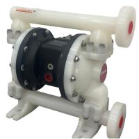 China 1 Inch PVDF Plastic Diaphragm Pump - 0.75 HP Pneumatic Power with 1/4-18 NPTF Ports for sale