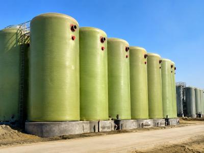 China Lightweight Vertical Frp Acid Storage Tanks Corrosion Resistant for sale
