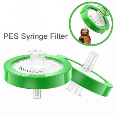 China HPLC-zertifizierte Einweg-PES-Spritzenfilter 13 mm / 25 mm / 33 mm Durchmesser zu verkaufen