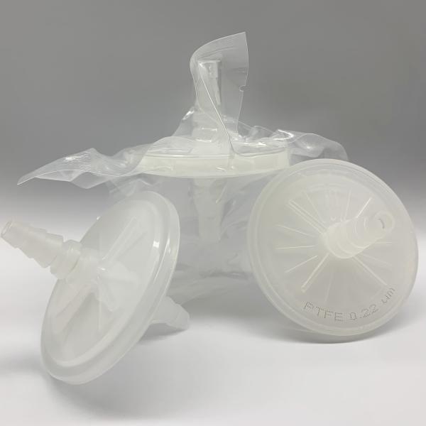 0.22μm 50mm PTFE воздушный фильтр с соединителями шланга для внутриполовой фильтрации
