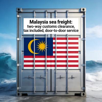 China Malaysia Sea Freight DDP Shipping with Two-Way Customs Clearance, Tax Included, and Real-Time Tracking for Door-to-Door Service for sale
