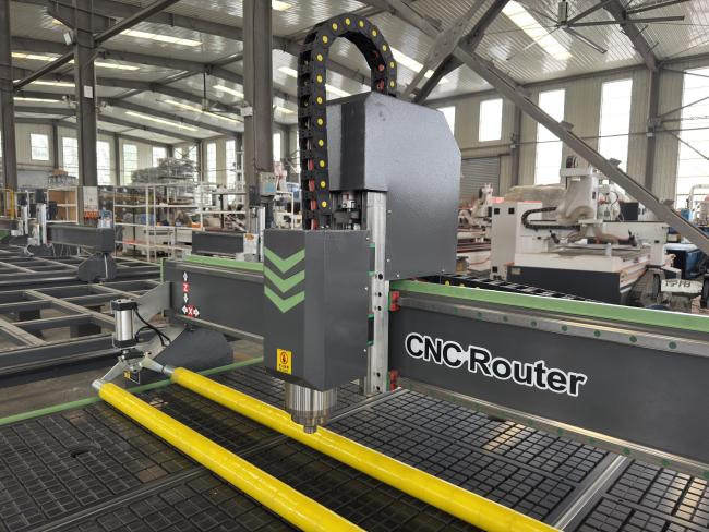 Close-up view of Wood Door Machine components