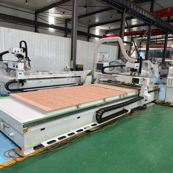 Quality Dual Work Table CNC Nesting Router Machine 60m/min For Office Cabinet Panel for sale