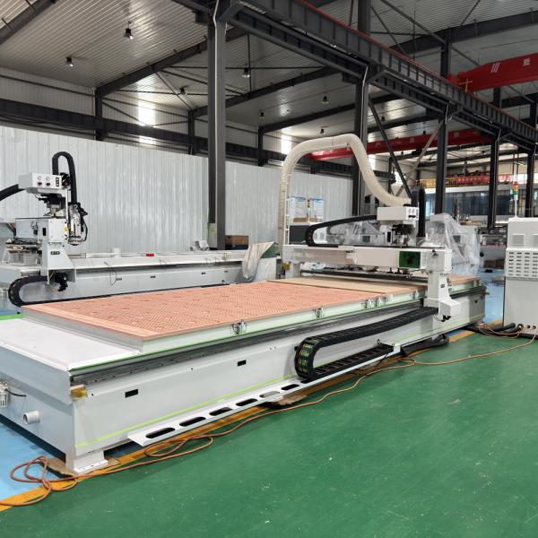 Quality Dual Work Table CNC Nesting Router Machine 60m/min For Office Cabinet Panel for sale
